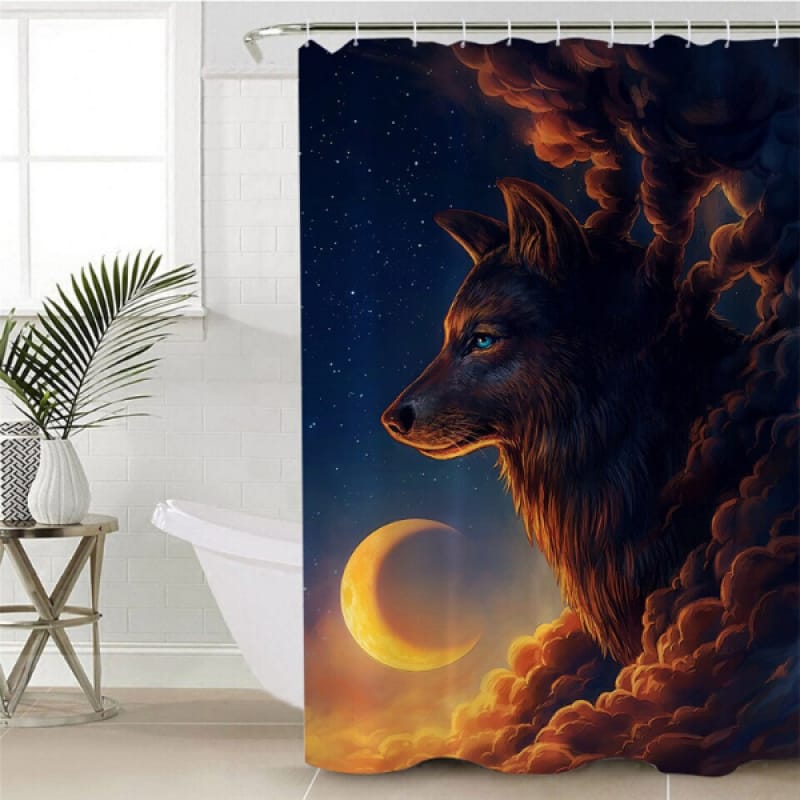 Half Moon Shower Curtain | Wolf Stuff