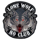 Lone wolf biker patch | Wolf Stuff