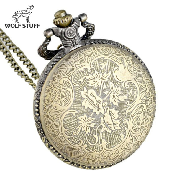 Pocket Watch Wolf Design | Wolf Stuff