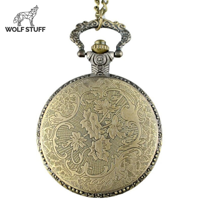 Pocket Watch Wolf Design | Wolf Stuff