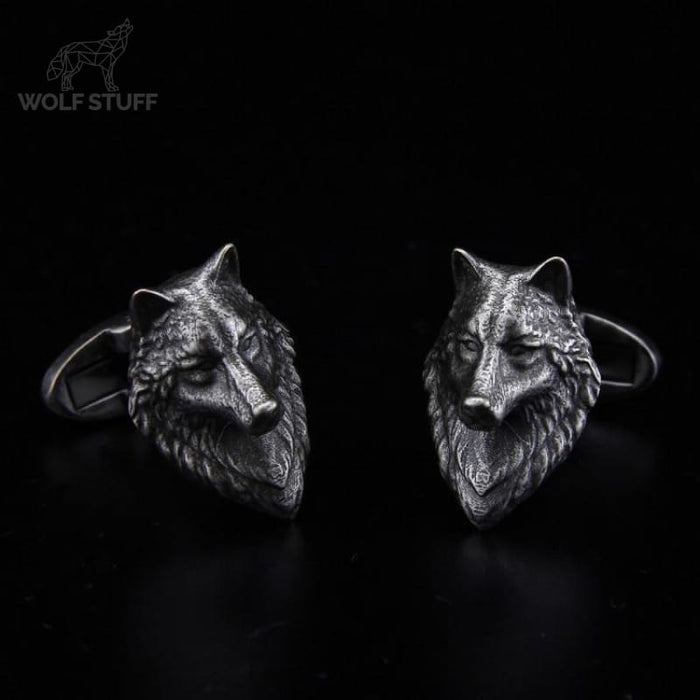 Sterling Silver Wolf Cufflinks | Wolf Stuff