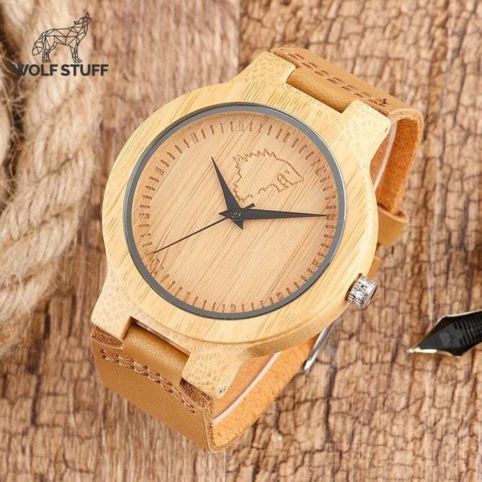 Wooden wolf school watch | Wolf Stuff